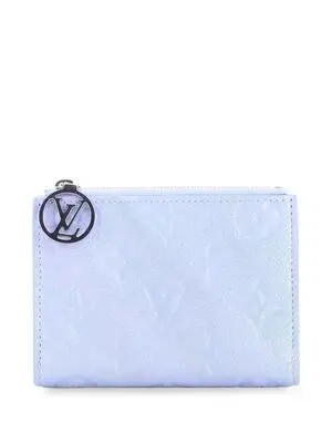 LOUIS VUITTON Lisa Wallet Monogram Empreinte Leather Compact Small Wallets - Blue