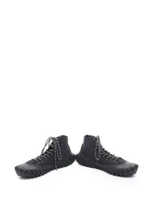 Bottega Veneta High-top Sneakers With Ridged Sole - Black