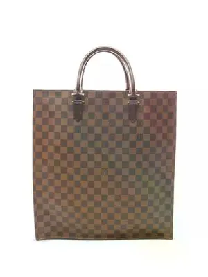 LOUIS VUITTON Damier Ebene Sac Plat Tote Bag