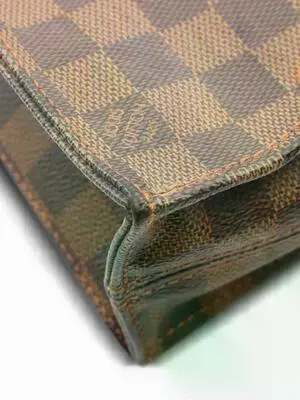 LOUIS VUITTON Damier Ebene Sac Plat Tote Bag