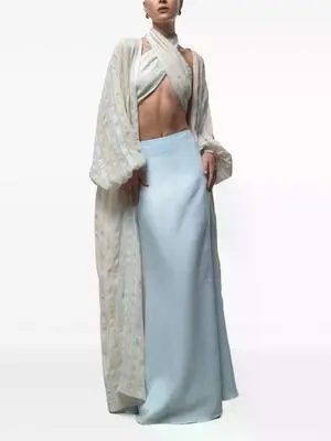 CAYET Noaf Striped Maxi Tunic - Blue