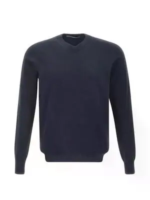 PEOPLE OF SHIBUYA V-neck Knit - Blue
