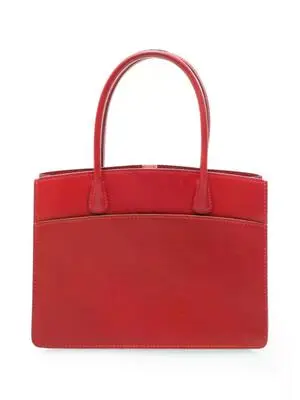 Hermès 2002 Tpm White Bus Handbag - Red