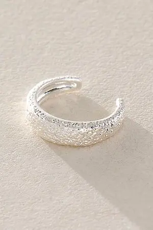 Free People Textured Toe Ring - Sandy Silver