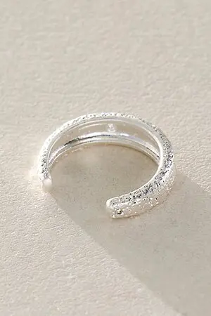 Free People Textured Toe Ring - Sandy Silver
