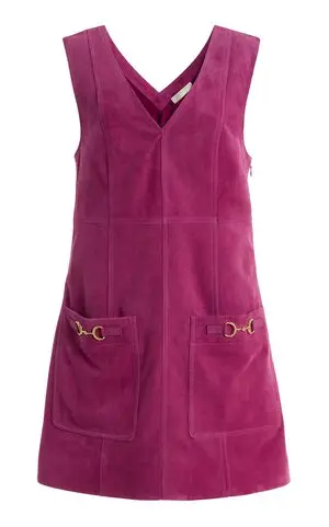 Ulla Johnson Sloane Suede Mini Dress - Purple