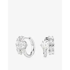 SWAROVSKI Matrix Rhodium-plated And Cubic Zirconia Hoop Earrings - Silver