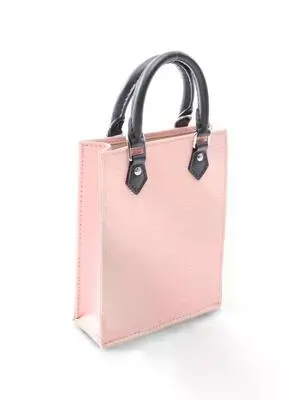 LOUIS VUITTON 2021 Petite Sac Plat Leather Tote Bag - Pink