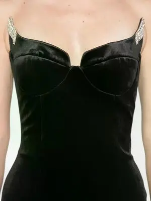 ADAMARIS Embellished Strapless Midi Dress