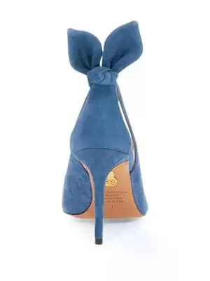 AQUAZZURA Bow Detail Stiletto Pointed-toe Mules