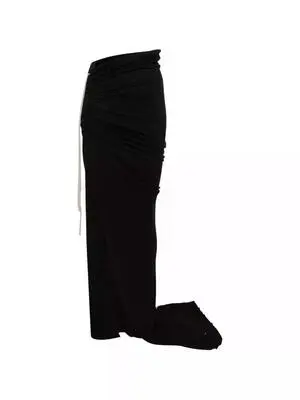 Rick Owens Edfu Ruched Maxi Skirt - Black