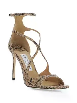 JIMMY CHOO Azia Snake-print Heeled Sandals