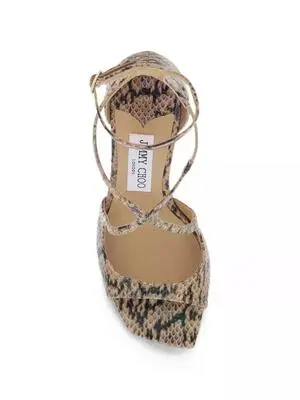 JIMMY CHOO Azia Snake-print Heeled Sandals