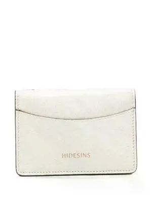 HIDESINS Crinkled-effect Logo-print Wallet - Neutrals