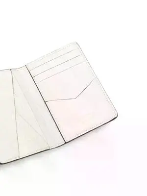 HIDESINS Crinkled-effect Logo-print Wallet