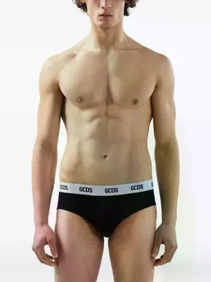 Gcds Logo-waistband Briefs - Black