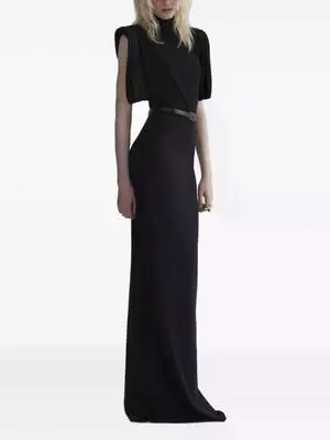 MUGLER Sleeveless Draped Gown