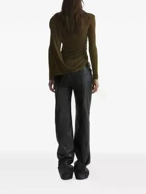 MUGLER Low-waist Leather Trousers