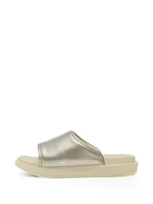 Y3 Metallic-strap Logo-print Slides