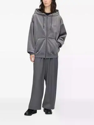 Y3 Velvet Zip-up Hoodie - Grey