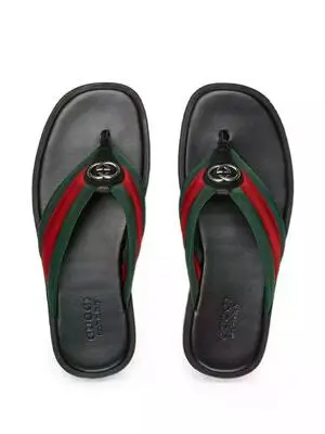 Gucci Web-stripe Interlocking G Sandals