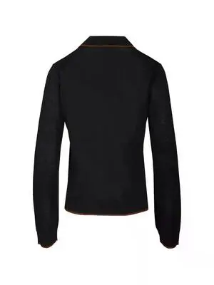 Max Mara Pointed-collar Cardigan - Black