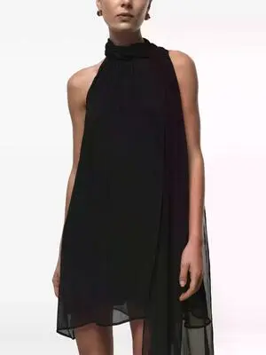 CAYET Mia Asymmetric Draped Mini Dress