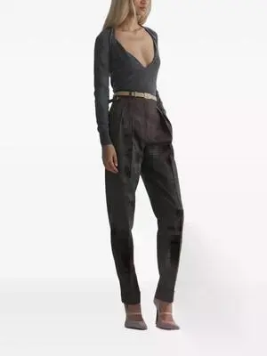 MUGLER Cashmere V-neck Knit Top
