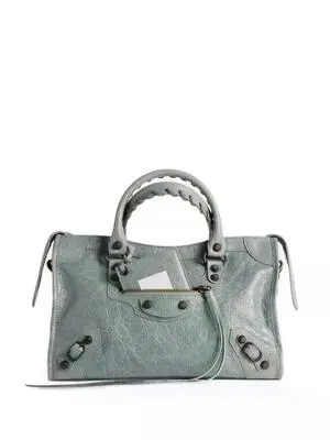 Balenciaga Small Le City Leather Tote Bag - Blue
