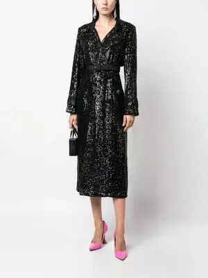 SELF-PORTRAIT Sequined Embellishment Coat