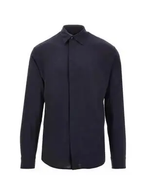 Emporio Armani Concealed-fastening Wool Shirt