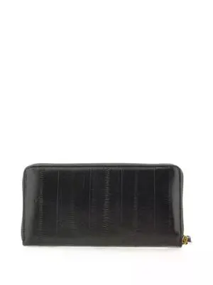 GIANNI CHIARINI Eel Knotted Leather Wallet - Black