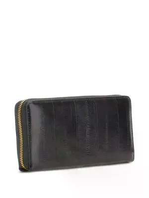 GIANNI CHIARINI Eel Knotted Leather Wallet - Black