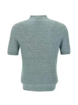 GRAN SASSO Ribbed-knit Polo Shirt