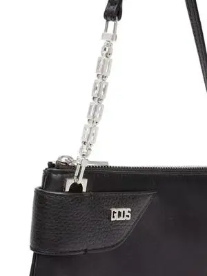 Gcds Small Comma Notte Asymmetric Shoulder Bag - Black