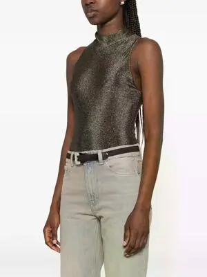 FORTE_FORTE Glitter-effect High-neck Body