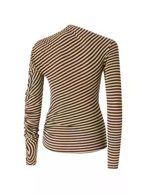 Pinko Striped Ruched-detail Top