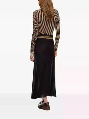 Pinko Striped Ruched Detail Top - Neutrals