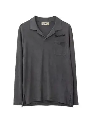 SANDERLAK Polo-collar T-shirt - Grey
