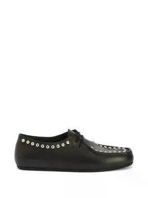 JIL SANDER Hood Stud-embellished Loafers - Black