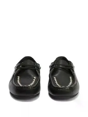 JIL SANDER Hood Stud-embellished Loafers