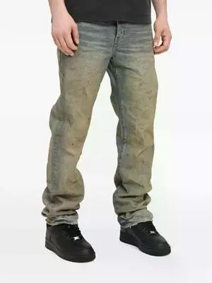 PURPLE BRAND Distressed Paint-splatter Jeans