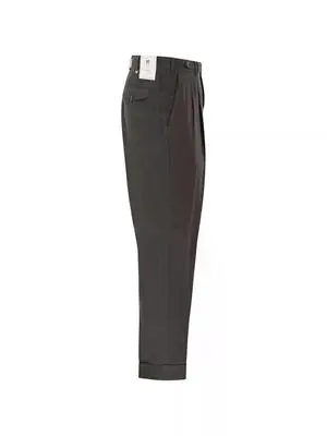 PT TORINO Double-pleat Turned-up Trousers