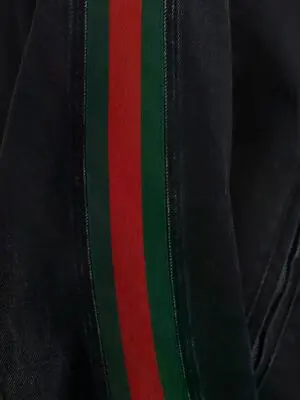 Gucci Biker Stn Wshd Dk Ctn Dn