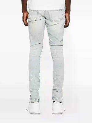 PURPLE BRAND Distressed Paint-splatter Jeans