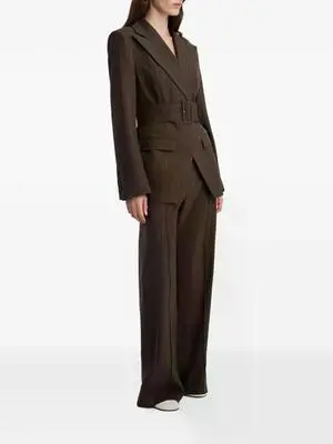 Anna Quan Colin Belted Pinstriped Blazer