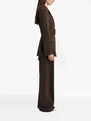 Anna Quan Colin Belted Pinstriped Blazer