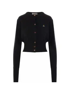 VIVIENNE WESTWOOD Orb Embroidered Cropped Cardigan