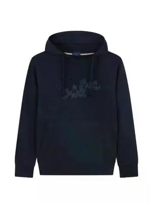 Paul & Shark Logo-embroidered Drawstring Hoodie - Blue