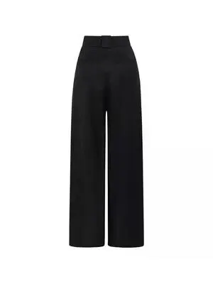 CAYET Nina Pleated Wide-leg Trousers
